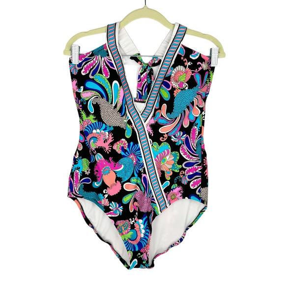 Trina Turk | Swim | Trina Turk Multi Colored Bright Floral Halter V ...